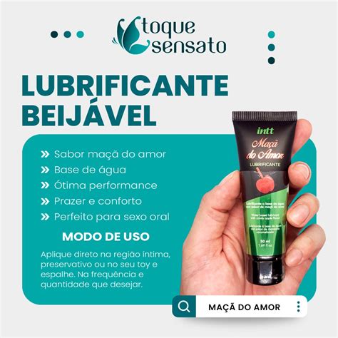 Lubrificante Íntimo Beijável Maçã Do Amor 50ml Intt Toque Sensato