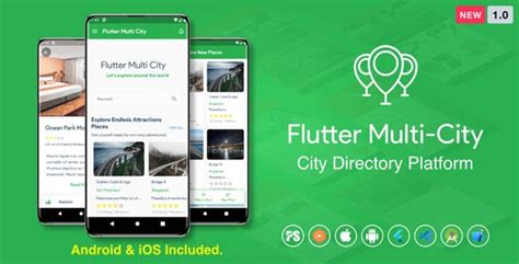 Flutter Multi City v1 0城市目录 旅游指南 企业目录 服务预订Android iOS应用APP源码 云创源码