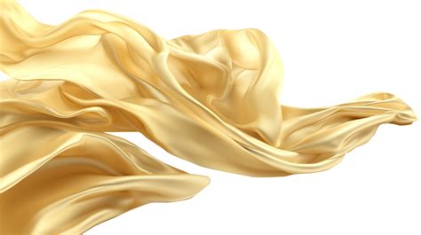 Golden Flying Fabric 3d Wave Cloth 24733004 Png