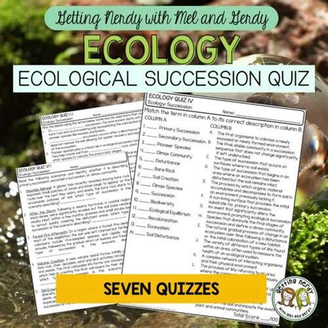 Ecology Ecosystems Cycles In Nature Ecological Succession Quiz