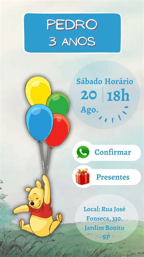 Convite de Aniversário Digital Elo Produtos Especiais