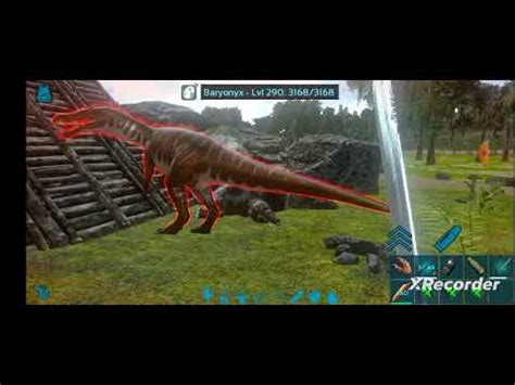 HOW TO MAKE A BARYONYX TRAP IN ARK MOBILE TAMING YouTube