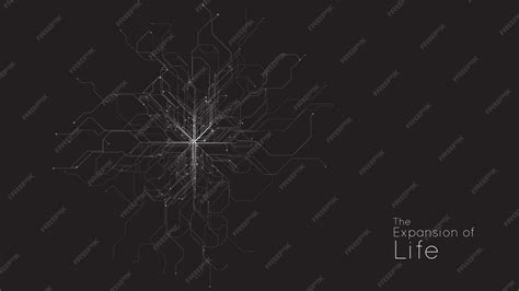 사이버 생활의 확장 벡터 Ai 뉴런 네트워크 작은 입자 정의 모션 촉수의 유기적 기하학적 성장 우주 식민지화 버스트 폭발 배경