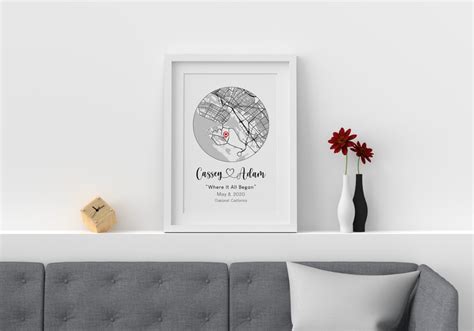 Custom Map Location Print Latitude Coordinates Print Where Etsy