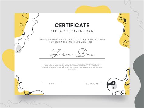 Certificado De Apreciación Modelo Diseño En Blanco Color 23448339