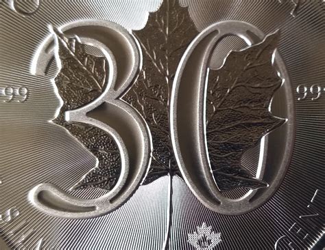 Oz Silber Maple Leaf Kanada Dollars Anlagemünze Jahre Maple Leaf Jubiläumsausgabe