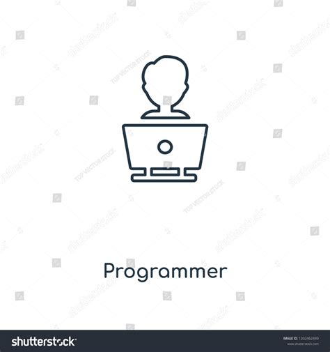 programmer concept line icon linear programmer stock vector royalty free 1202462449 shutterstock