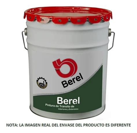 Cubeta 19 Lt Pintura De Tráfico Base Agua Berel Meses sin interés