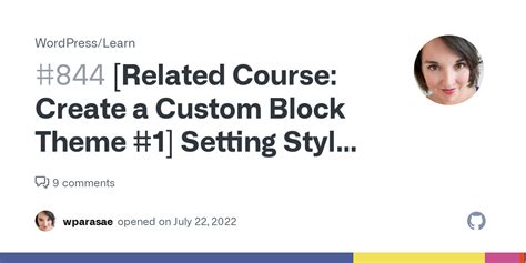 [Related Course: Create a Custom Block Theme #1] Setting Basic Presets in theme.json - Choosing ...