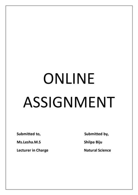 Online Assignment Circle Learning Docx