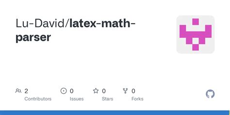 GitHub Lu David Latex Math Parser
