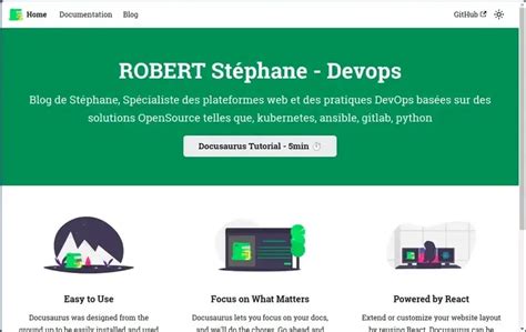 Débuter avec docusaurus DevSecOps