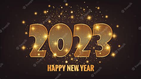 premium vector happy new year 2023 text effect