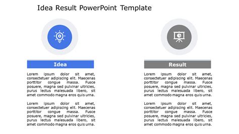 blue and gray idea result comparison layout powerpoint template