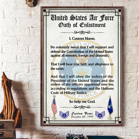 Us Air Force E 7 Air Force First Sergeant Poster 16x12in Proud Us