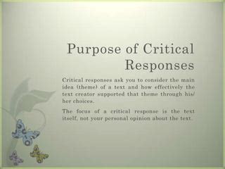 Writing Critical Responses PPTX
