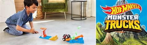 Hot Wheels Monster Trucks Launch And Bash Playset With