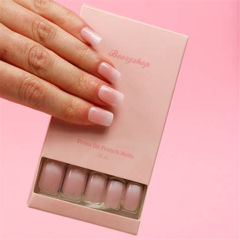 Boozyshop ® Nepnagels Complete Set Ombre Soft Pink Plaknagels Roze