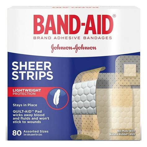 Buy Band Aid Sheer Strips 80 Pack Online White Cross E Store