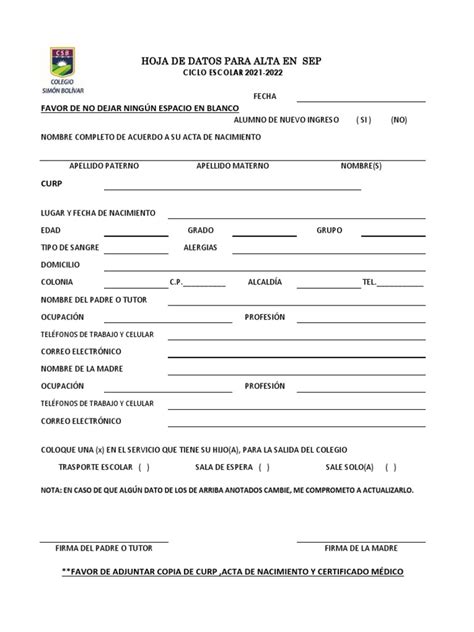 Hoja De Datos Pdf