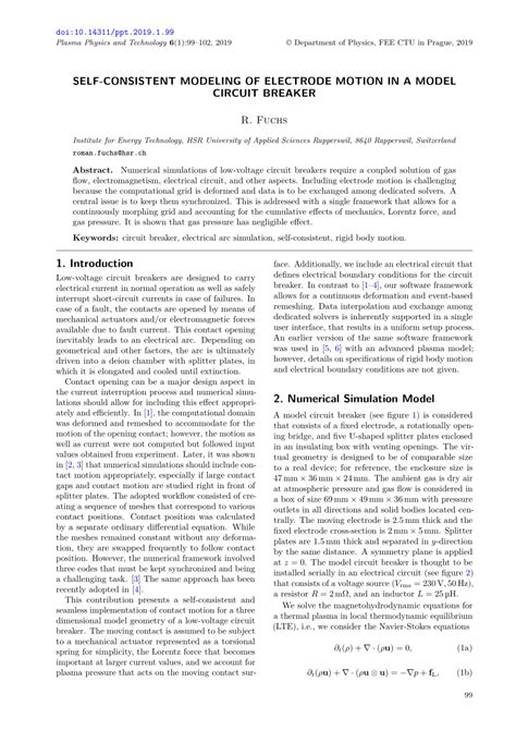 Pdf Self Consistent Modeling Of Electrode Motion In A Model Circuit