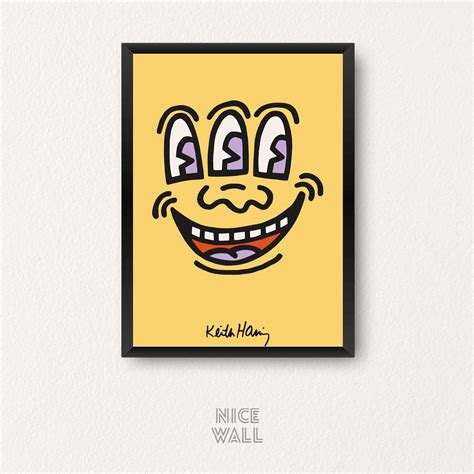 Cuadro Keith Haring Face Nicewall