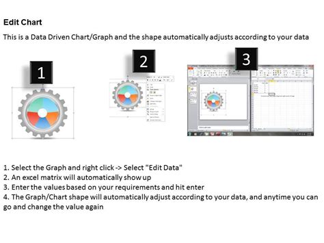 0414 Gears Pie Chart Business Illustration Powerpoint Graph Templates