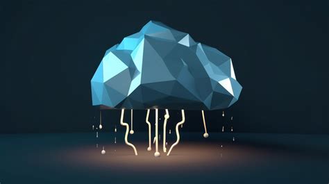 Low Poly Thundercloud Icon In 3d Cartoon Style Backgrounds  Free