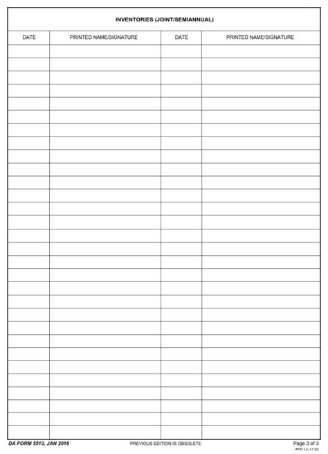 Da Form 5513 Key Control Fillable Printable Forms Free Online