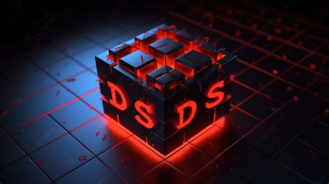 神秘的黑色立方體上險惡的紅色 Ddos 銘文 以 3d 形式可視化 Ddos 攻擊的概念 Ddos 网络攻击 网络犯罪背景圖片和桌布免費下載