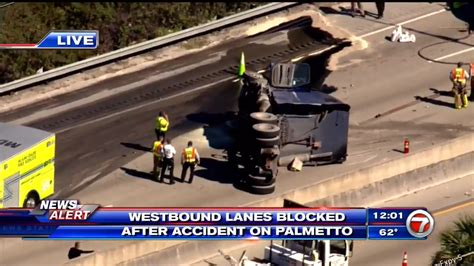 Wb Lanes Of Palmetto Expressway Shut Down Due To Accident Wsvn 7news