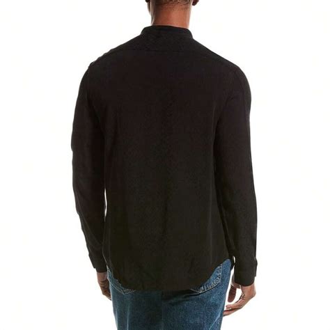 John Varvatos John Varvatos Multi Button Band Collar Shirt Shein Usa