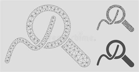 Explore Charts Vector Mesh Network Model And Triangle Mosaic Icon Stock Vector Illustration Of