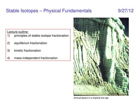 PPT Stable Isotopes Physical Fundamentals 9 27 12 PowerPoint Presentation ID 3098938