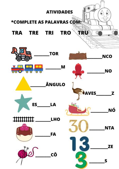 COMPLETAR PALAVRAS TRA TRE TRI TRO OU TRU Eloise Tru Playing