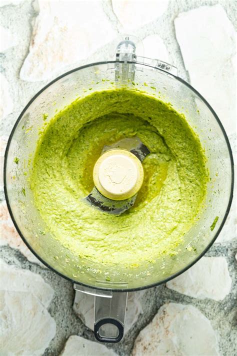 5 Minute Lemon Pesto Recipe With Basil Easy Sauce Seasoned And Salted