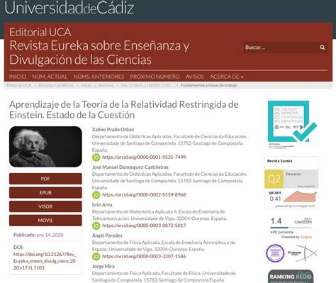 Aprendizaje De La Teoría De La Relatividad Restringida De Einstein