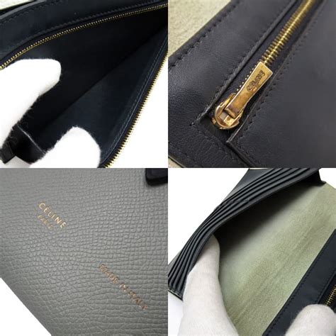【楽天市場】セリーヌ Celine 二つ折り財布 ラージ マルチファンクション グリーン系xネイビー レザー 【中古】【定番人気