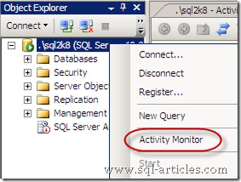 Activity Monitor Sql Articles