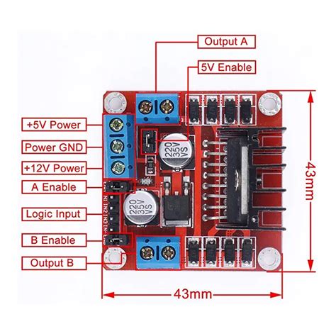 Módulo De Control De Pasos L298 Motor De Pasos Dc L298n Arduino H
