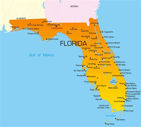 Lista 103 Foto Mapa De La Florida Y Sus Ciudades Alta Definición