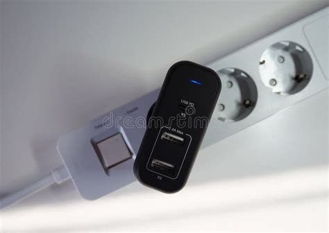 Network Adapter For Charging A Smartphone Stock Photo Image Of Electronic Connectivity 222421982