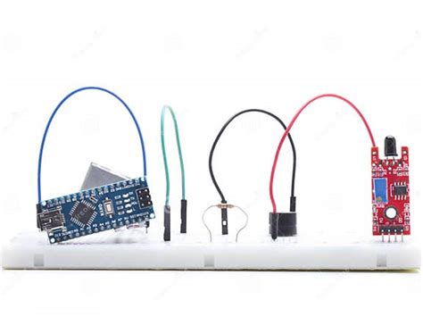 Sensor De Arduino Y Llama Foto De Archivo Imagen De Proyecto 168430606