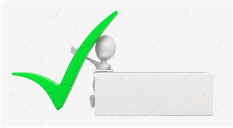 帶有驗收複選標記的概念 3d 圖和 不露面 小人物 使成為png去背圖片素材免費下載，免摳圖設計圖案下載 Pngtree