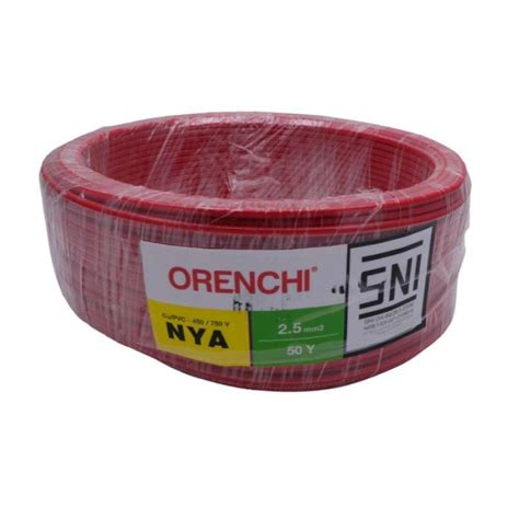 Promo Kabel Nya Orenchi 2 5mm 50y Sni Kabel Listrik Tunggal Tembaga 2