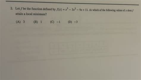 2 Let F Be The Function Defined By F X X3 3 StudyX