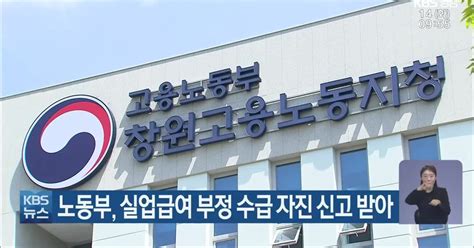 노동부 실업급여 부정 수급 자진 신고 받아