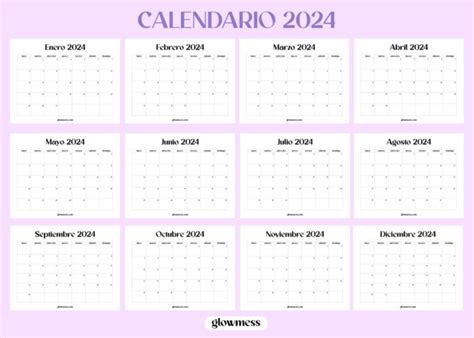 Calendario 2025 Para Imprimir GRATIS Vista Mensual Muy Bonito