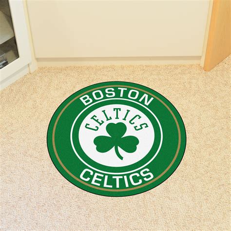 27 Green And White Nba Boston Celtics Rounded Door Mat Christmas Central
