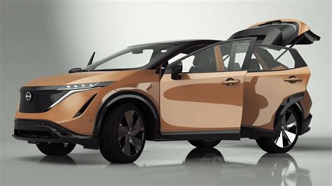 3d Nissan Ariya Lights On Rigged For Cinema 4d Turbosquid 2300687